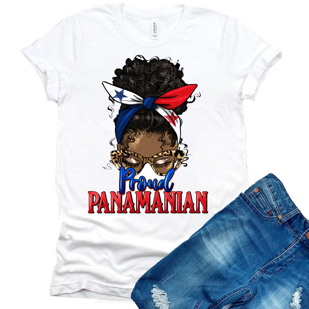 Proud Panamanian Messy Bun DTF Transfer – siplearnpress