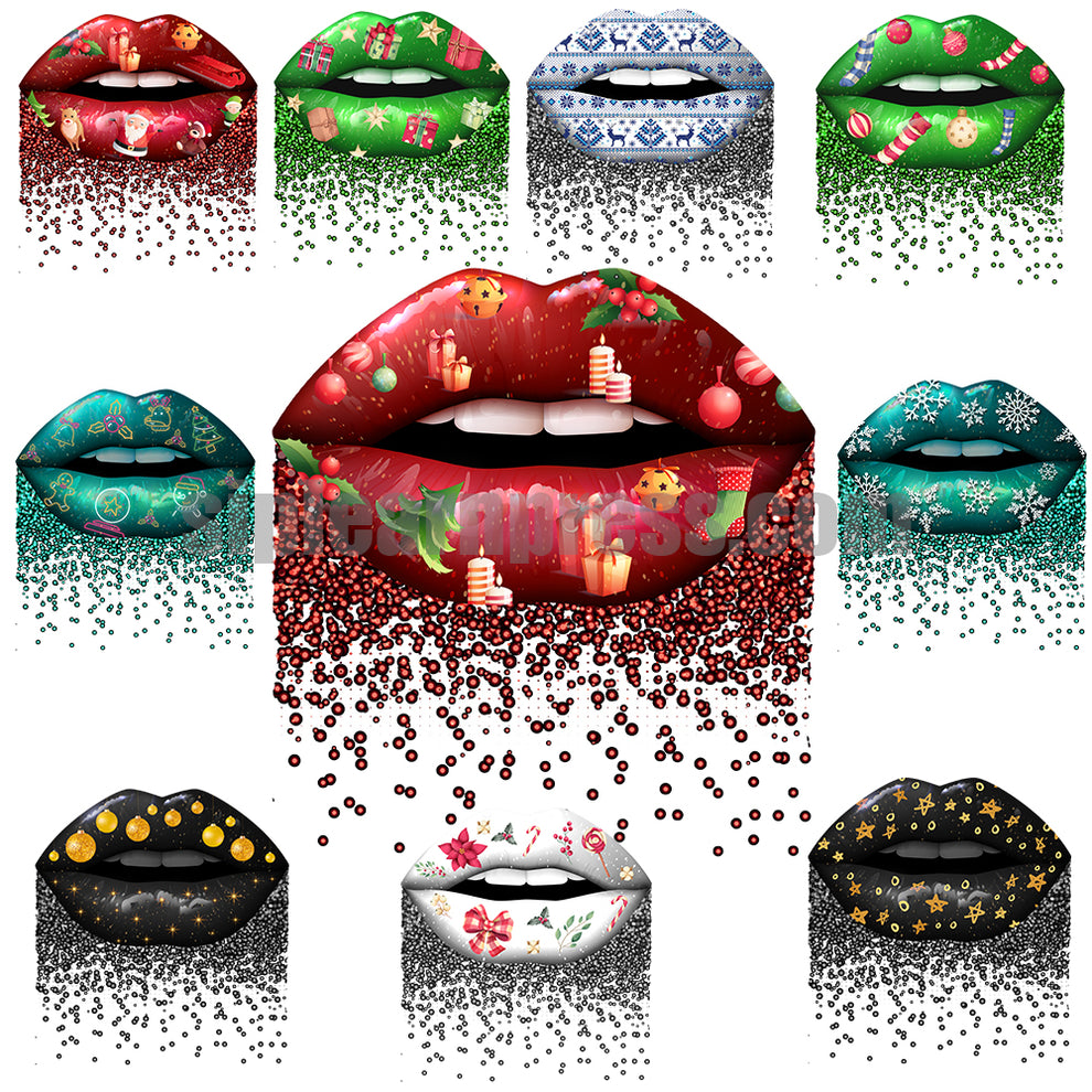 Christmas Lips Bundle PNG – siplearnpress