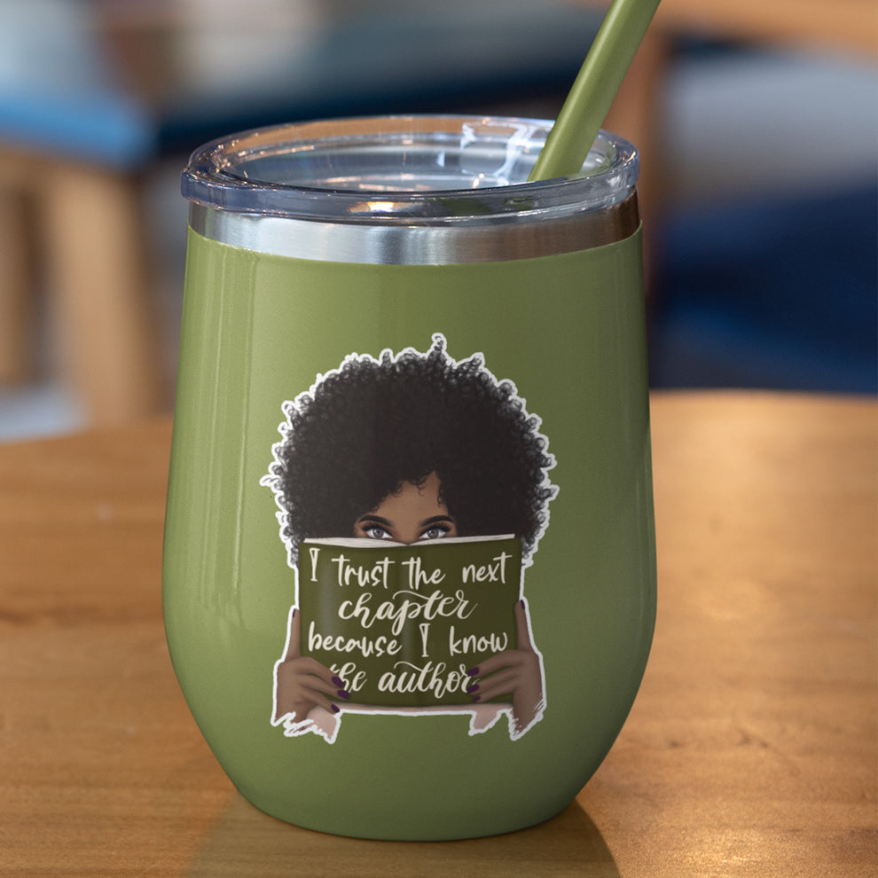 Trust the Next Chapter Afro Mug Tumbler Glass UV DTF Stickers ...